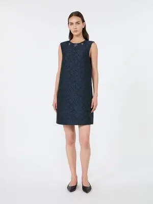 Max Mara Cotton-blend Jacquard Princess-line Dress
