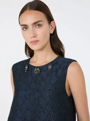 Max Mara Cotton-blend Jacquard Princess-line Dress