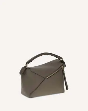 Loewe Small Grained Leather Puzzle Handbag - Grey