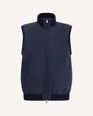 Brunello Cucinelli Sleeveless Vest Jacket - Blue