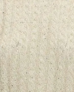 Brunello Cucinelli Dazzling Cable Linen Weater With Openwork Ribbing