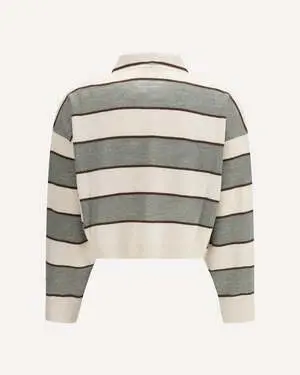 Brunello Cucinelli Striped Knit Polo Sweater - Multicolour