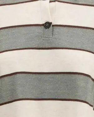 Brunello Cucinelli Striped Knit Polo Sweater - Multicolour