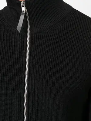 MAISON MARGIELA Ribbed Knit Zip Cardigan
