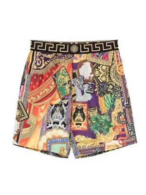 Versace Baroque-print Swim Shorts - Multi