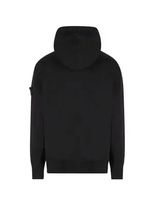 Stone Island Zip-up Hoodie With Logo Appliqu