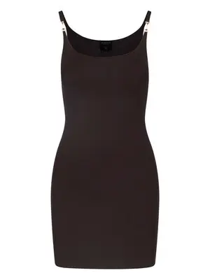 Givenchy Givenchy Viscose Mini Dress With Square Neckline Brown
