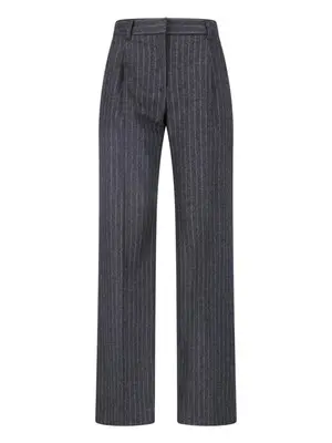 LARDINI Bottega Veneta Mélange Wool Trousers - Gray