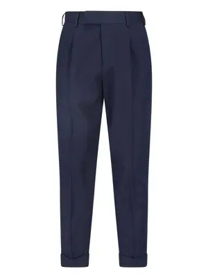 PT TORINO Virgin Wool Blend Trousers - Blue
