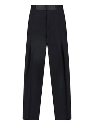 Giorgio Armani Tailored Virgin Wool Trousers - Black