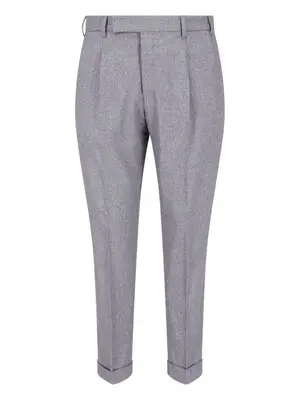 PT TORINO Virgin Wool And Cashmere Trousers - Gray