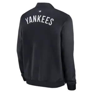 Nike X Kaws New York Yankees Mlb Full-zip Bomber Jacket - Blue