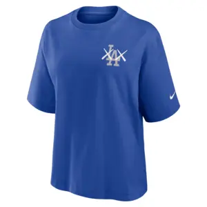 Nike Los Angeles Dodgers Boxy X Kaws Mlb T-shirt - Blue