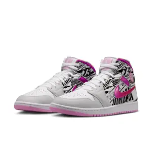 JORDAN 1 Mid Se "off /university Red/fire Pink" Sneakers