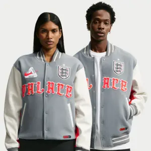 Nike England X Palace Varsity Jacket - Grey