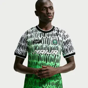 Nike X Nigeria X Slawn Dri-fit Academy Pro Short-sleeve Soccer Top - Black
