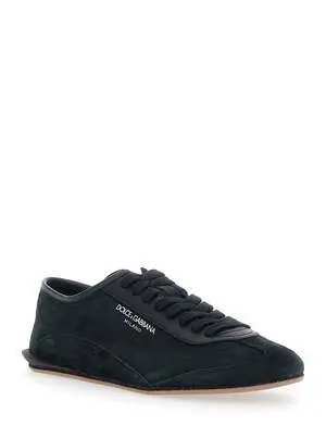 Dolce & Gabbana Gimondi Plus Suede Sneakers - Black