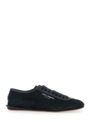 Dolce & Gabbana Gimondi Plus Suede Sneakers - Black