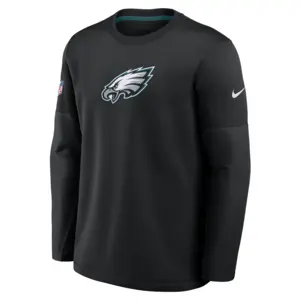 Nike Philadelphia Eagles Sideline Coaches Therma-fit Nfl Long-sleeve T-shirt - Black