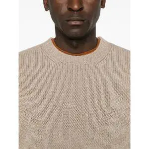 A.p.c. Beige Knitted Crew Neck Sweater - Cream