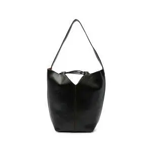 Hereu Leather Bucket Bag - Black