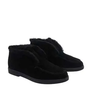 Santoni Suede High-top Fortune Desert Boots - Black