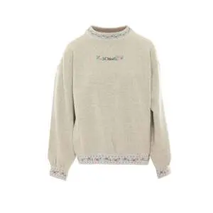 Chloé Embroidered Logo Crewneck Sweatshirt - Gray