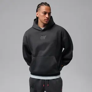 JORDAN Brooklyn Fleece Oversized Pullover Hoodie - Grey