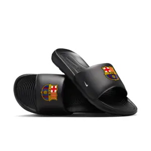 Nike Fc Barcelona Victori One Soccer Slides - Black