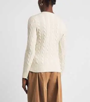 Polo Ralph Lauren Wool-cashmere Cable-knit V-neck Sweater