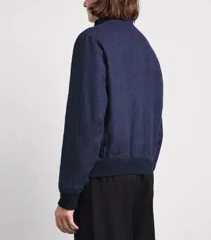 Polo Ralph Lauren Linen Herringbone Bomber Jacket - Navy