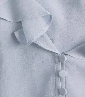 Paige Getty Peplum Blouse With Ruffle Detail