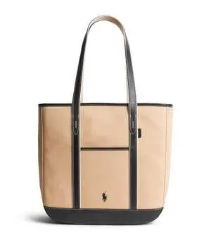 Polo Ralph Lauren Medium Canvas Shopper Tote Bag - Brown