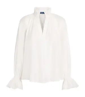 Polo Ralph Lauren Cotton-silk Lina Blouse - White