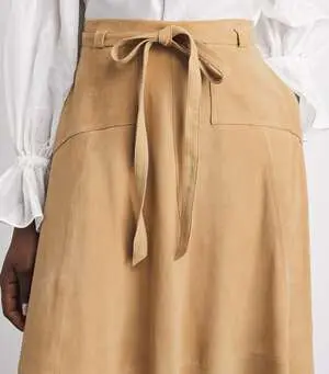 Polo Ralph Lauren Suede Midi Skirt