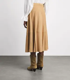 Polo Ralph Lauren Suede Midi Skirt
