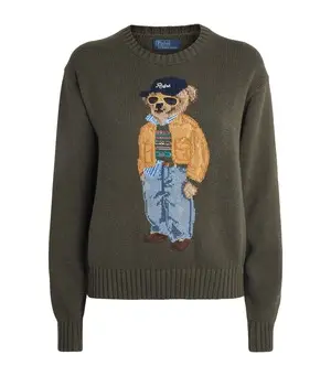 Polo Ralph Lauren Cotton Polo Bear Sweater - Green
