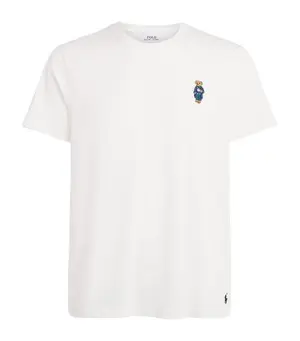 Polo Ralph Lauren Cotton Polo Bear Pyjama Top - White