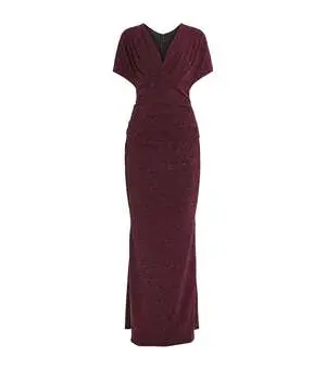 Talbot Runhof Rhinestone V-neck Gown
