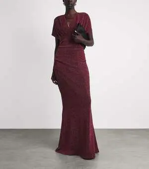 Talbot Runhof Rhinestone V-neck Gown