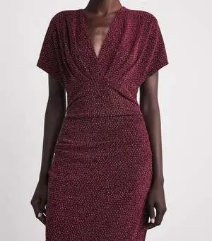 Talbot Runhof Rhinestone V-neck Gown