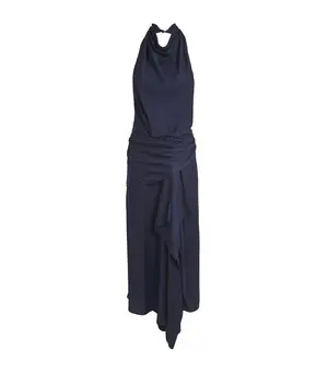 Brandon Maxwell The Marin Scarf Midi Dress