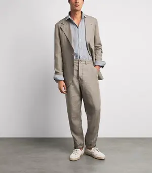 Eton Cotton Mélange Plaid Contemporary Fit Shirt - Grey