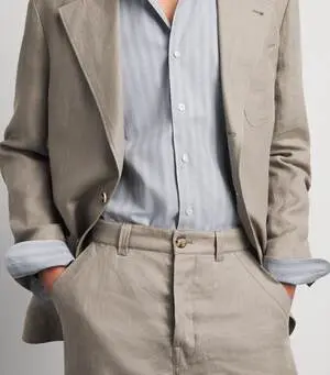 Eton Cotton Mélange Plaid Contemporary Fit Shirt - Grey
