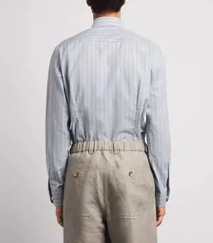 Eton Cotton Mélange Plaid Contemporary Fit Shirt - Grey