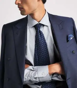 Eton Cotton Stripe Contemporary Fit Shirt - Green