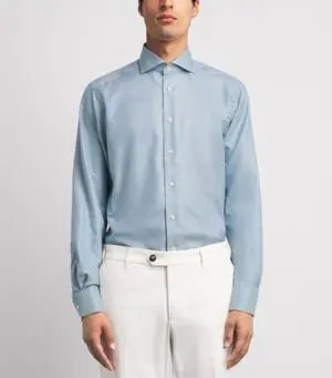 Eton Cotton Patterned Contemporary Fit Shirt