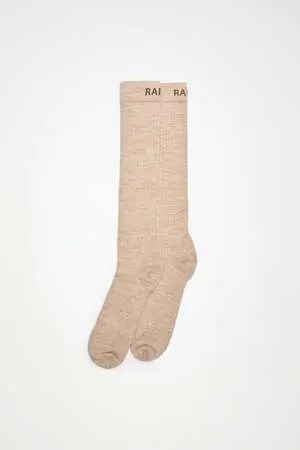 Rains Logo Knee High Socks - Beige