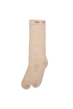 Rains Logo Knee High Socks - Beige