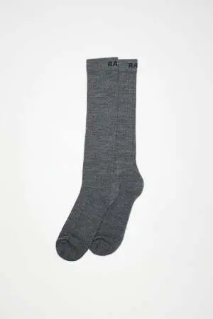 Rains Logo Knee High Socks - Grey